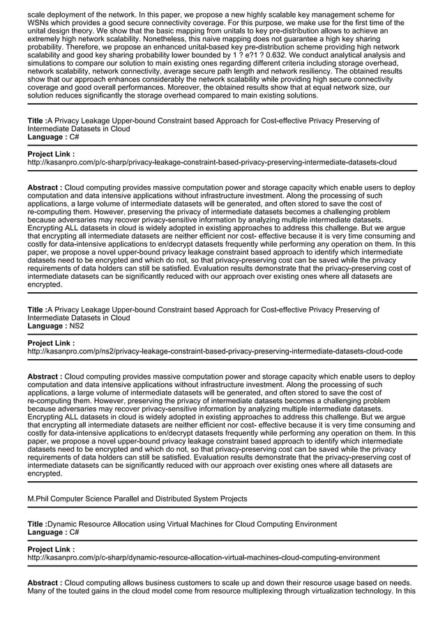 M phil-computer-science-parallel-and-distributed-system-projects | PDF | Internet of Things ...