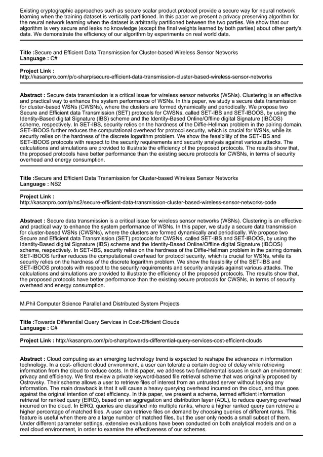 M phil-computer-science-parallel-and-distributed-system-projects | PDF | Internet of Things ...