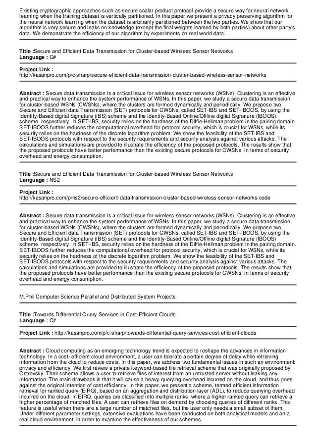 M phil-computer-science-parallel-and-distributed-system-projects