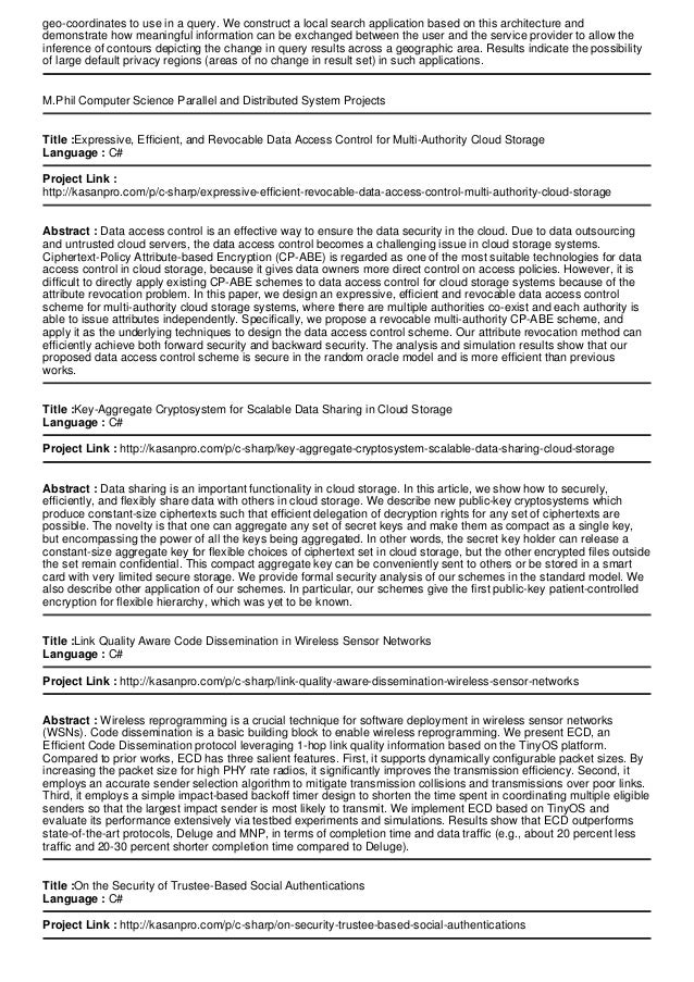M phil-computer-science-parallel-and-distributed-system-projects