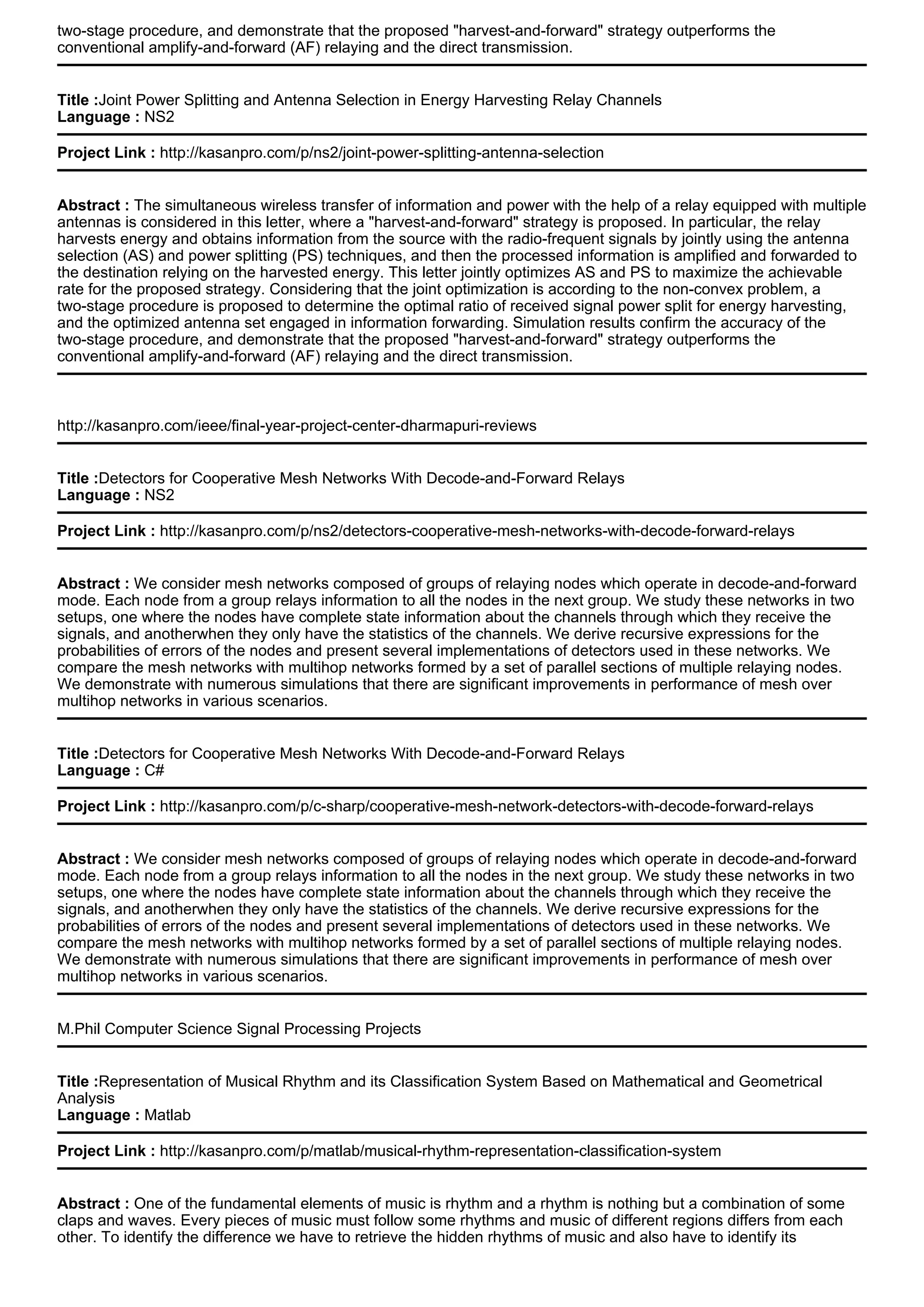M phil-computer-science-signal-processing-projects | PDF