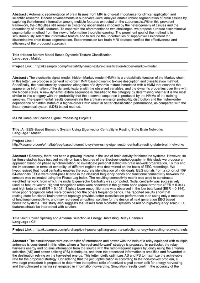 M phil-computer-science-signal-processing-projects | PDF