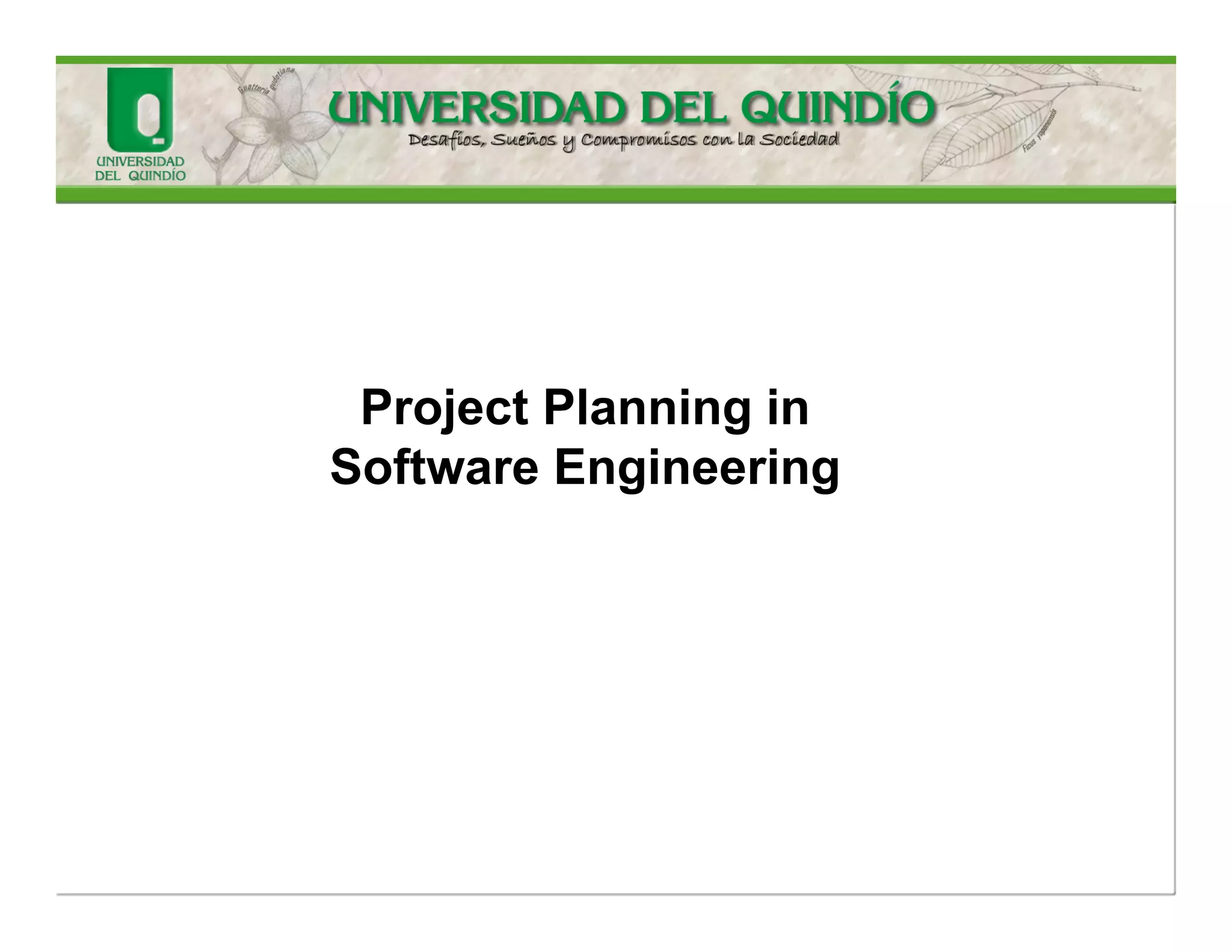 Project Planning in Software Engineering | PDF