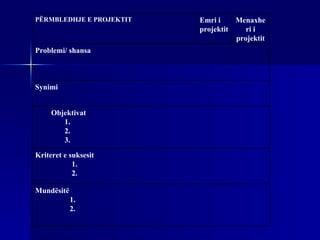 Menaxhim i projekteve java 3 | PPT