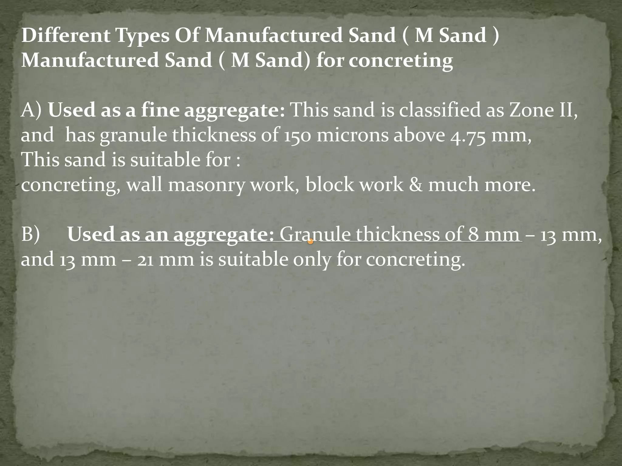 M sand difference between river sand and m sand & Manufactured sand ...