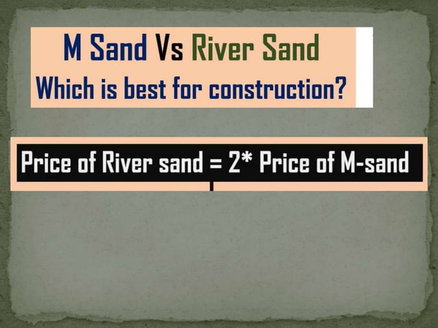 M sand difference between river sand and m sand & Manufactured sand ...