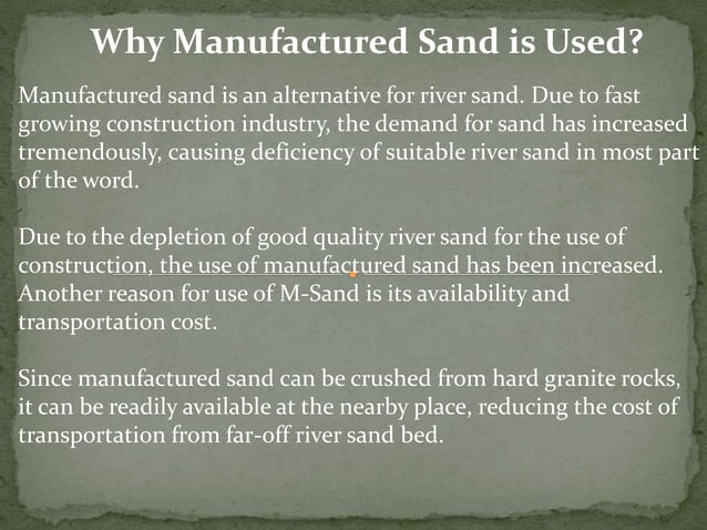 M sand difference between river sand and m sand & Manufactured sand ...