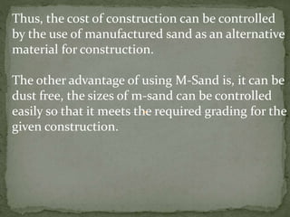 M sand difference between river sand and m sand & Manufactured sand ...