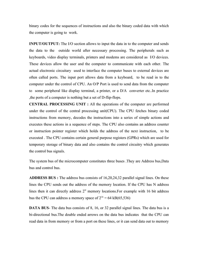 M.sc I-sem-8086 notes | PDF