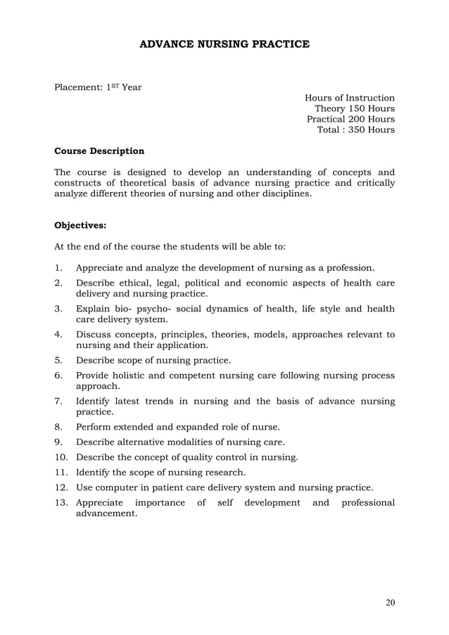 M.sc. nursing-syllabus | PDF