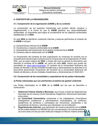 M-SGA-001 Manual Ambiental, procedimientos | PDF