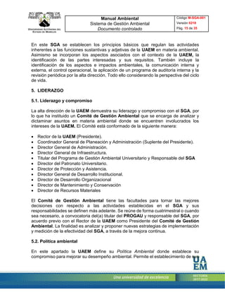 M-SGA-001 Manual Ambiental, procedimientos | PDF