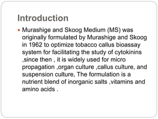 M S Medium Preparation | PPTX