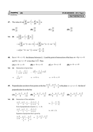 Triumph- JEE Advanced Maths - Paper 1 | PDF