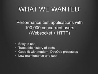 Performance testing with 100,000 concurrent users in AWS | PPT