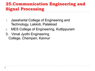 M tech courses in ece department by ajal