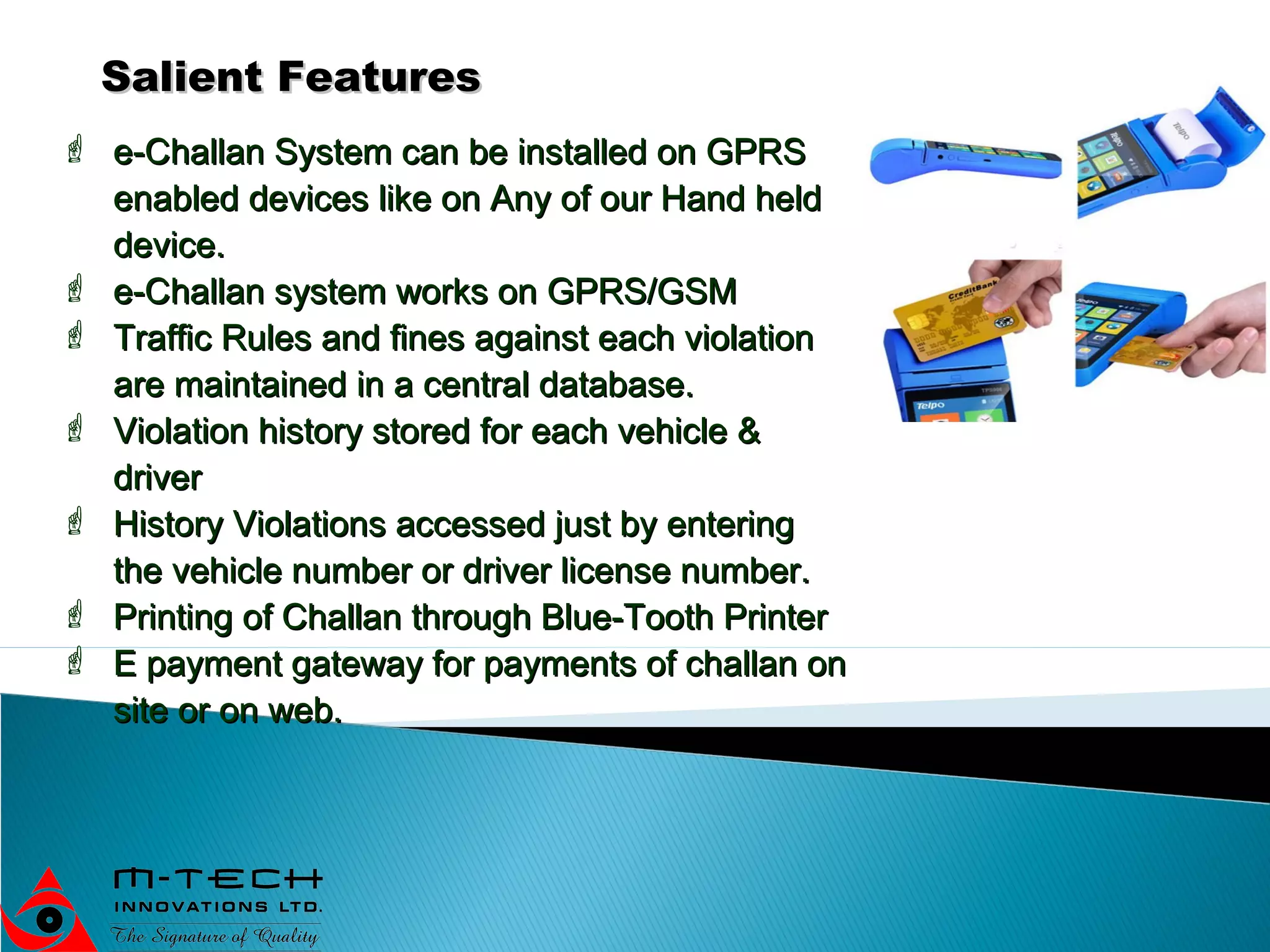 M tech e-challan device | PPT
