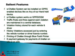 M tech e-challan device | PPT