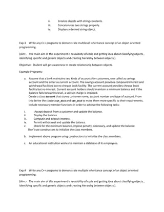 M.tech oops through_c++_labmanual1 (1) | PDF