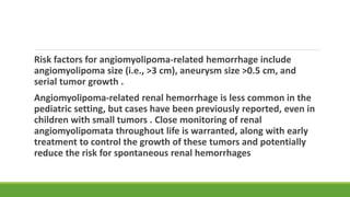 M-TOR in Management of Renal Angiolipomyoma | PPTX