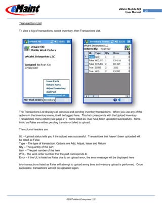 eMaint MX Users Guide | PDF