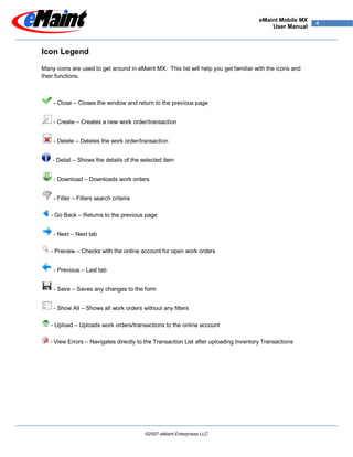 eMaint MX Users Guide | PDF