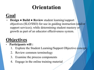 M0 orientation to the slo-sso-final | PPTX