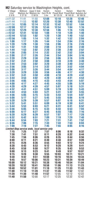 M2 Bus Schedule | PDF