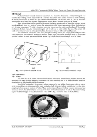 A BL-CSC Converter fed BLDC Motor Drive with Power Factor Correction | PDF