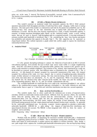 A Load Aware Proposal for Maximum Available Bandwidth Routing in Wireless Mesh Network | PDF ...