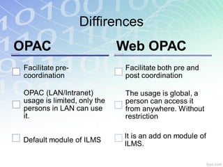 web opac | PPT