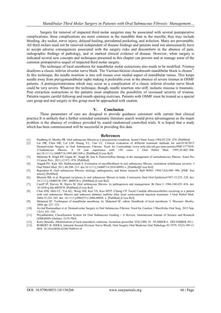 Mandibular Third Molar Surgery in Patients with Oral Submucous Fibrosis ...