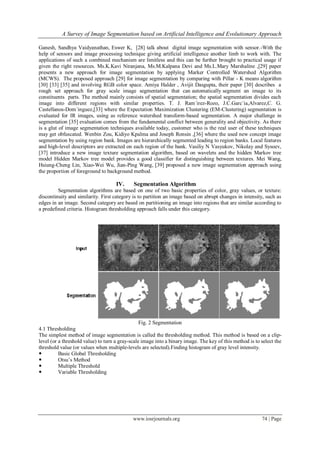 A Survey of Image Segmentation based on Artificial Intelligence and Evolutionary Approach | PDF ...