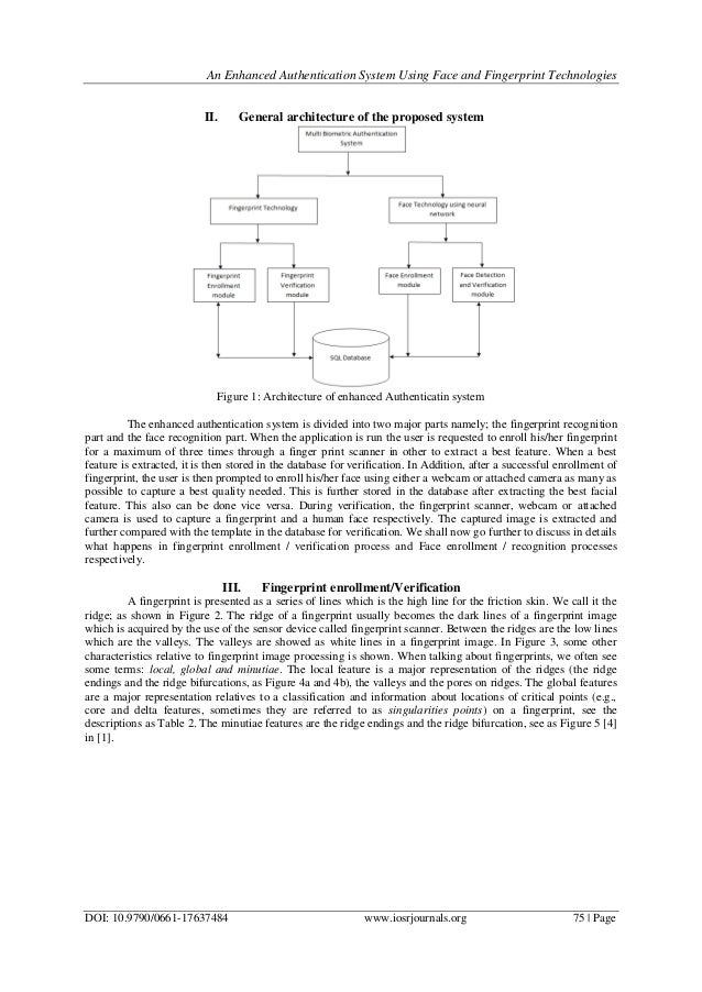 An Enhanced Authentication System Using Face And Fingerprint Technolo 
