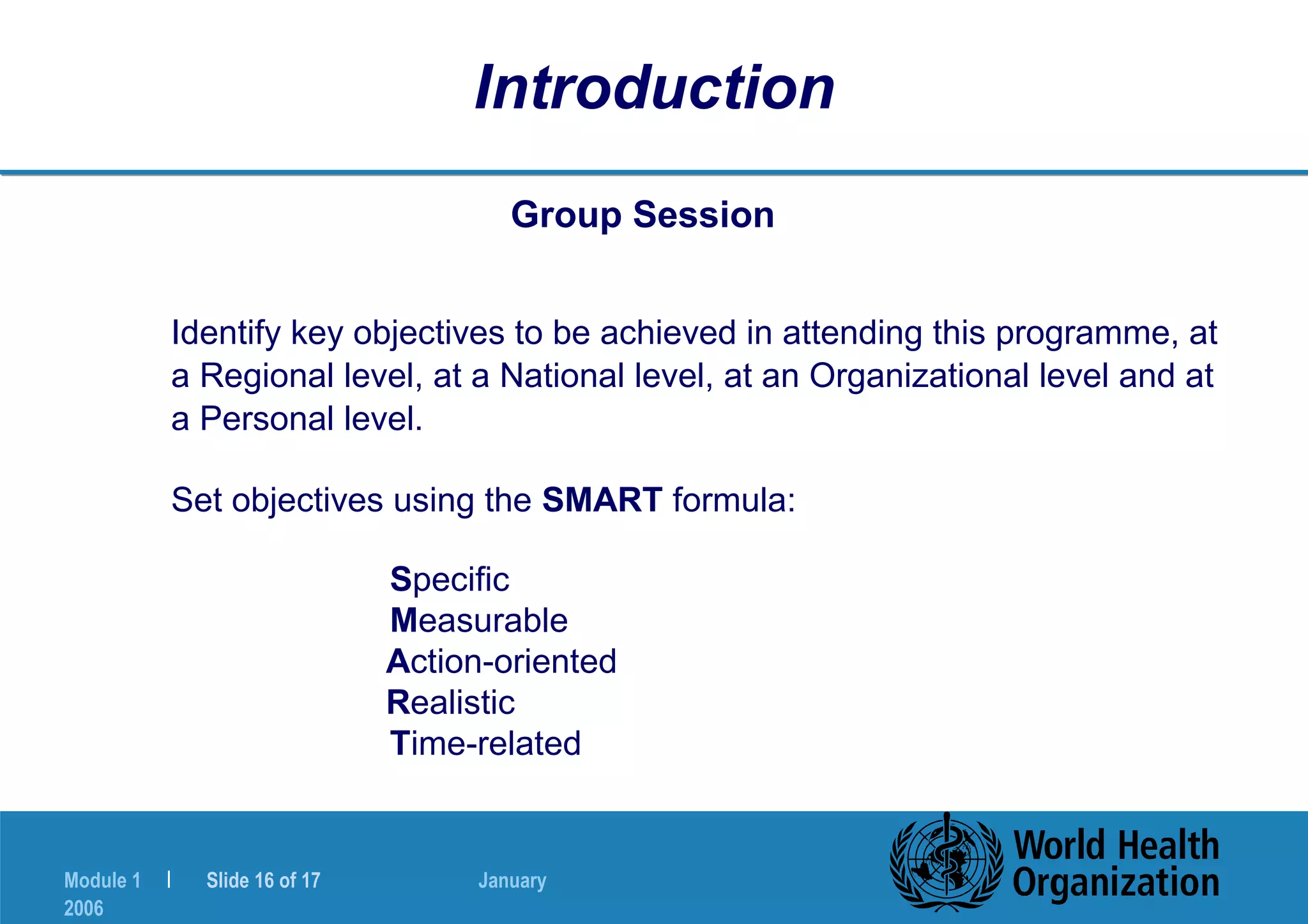 BASIC GMP TRAINING ; WHO MODULE | PPT