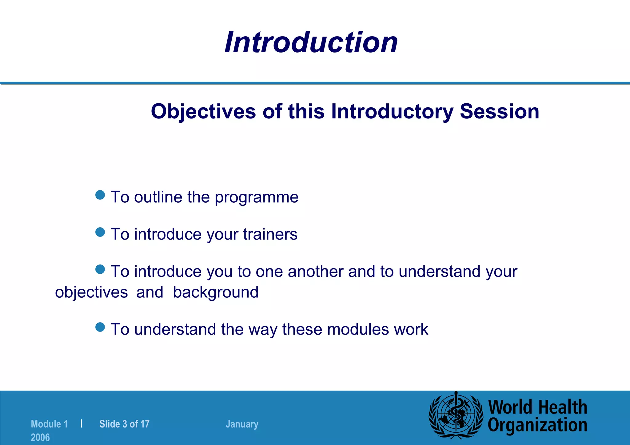 BASIC GMP TRAINING ; WHO MODULE | PPT