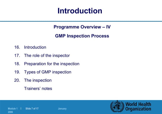 BASIC GMP TRAINING ; WHO MODULE | PPT | Pharmaceutical Industry ...