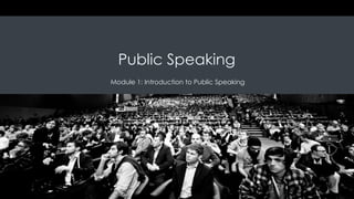 Public Speaking presentation introduction | PPTX