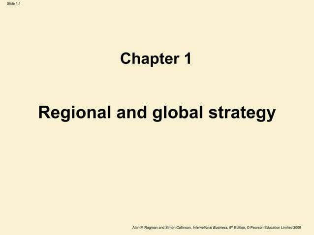 IB Ch # 01 by Alan Rugman | PPTX