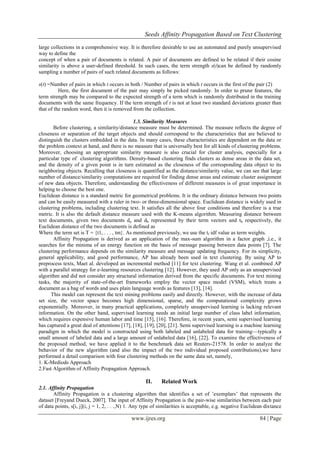 Seeds Affinity Propagation Based on Text Clustering | PDF