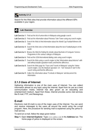 2.1 Web Programming - InternetBasics | PDF