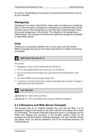 2.1 Web Programming - InternetBasics | PDF