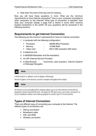 2.1 Web Programming - InternetBasics | PDF