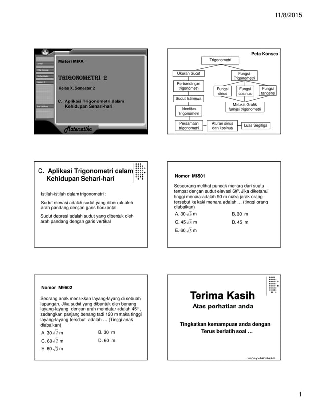 M03 aplikasi trigonometri dalam kehidupan sehari-hari | PDF