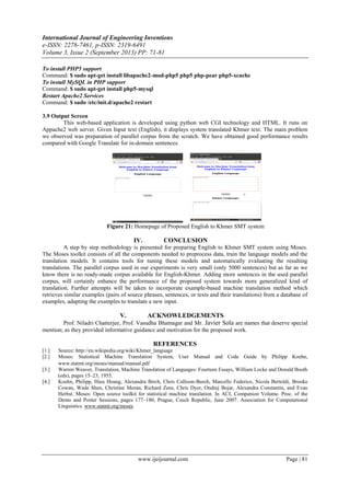 How to Translate from English to Khmer using Moses | PDF