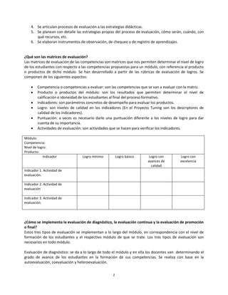 ¿Qué es la evaluación por competencias? | PDF