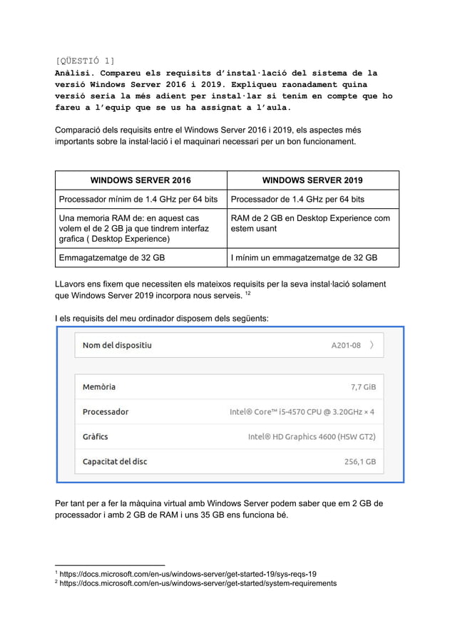 Treball Windows Server | PDF