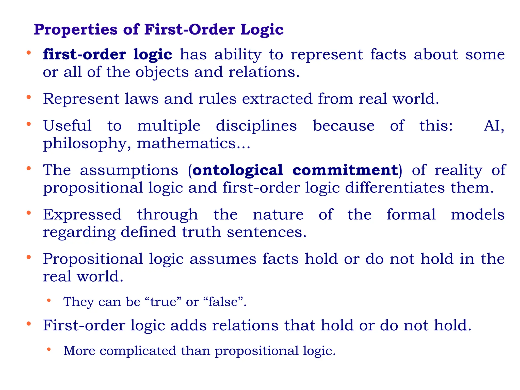 M04_01 First Order Logic ai 5th sem .ppt