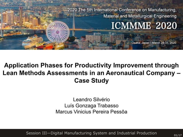 Application Phases for Productivity Improvement through Lean Methods Assessments in an ...