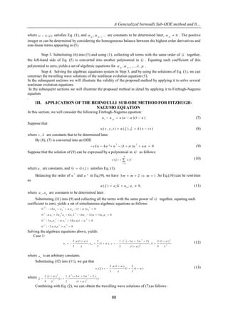 A generalized bernoulli sub-ODE Method and Its applications for nonlinear evolution equation | PDF